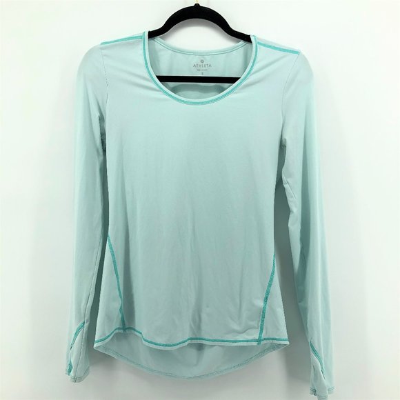 Athleta | Tops | Athleta Chi Long Sleeve Performance Top Green | Poshmark